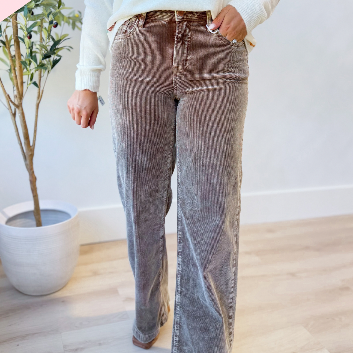 Risen Gary High Rise Wide Leg Corduroy Pant *FINAL SALE* – Be You Boutique