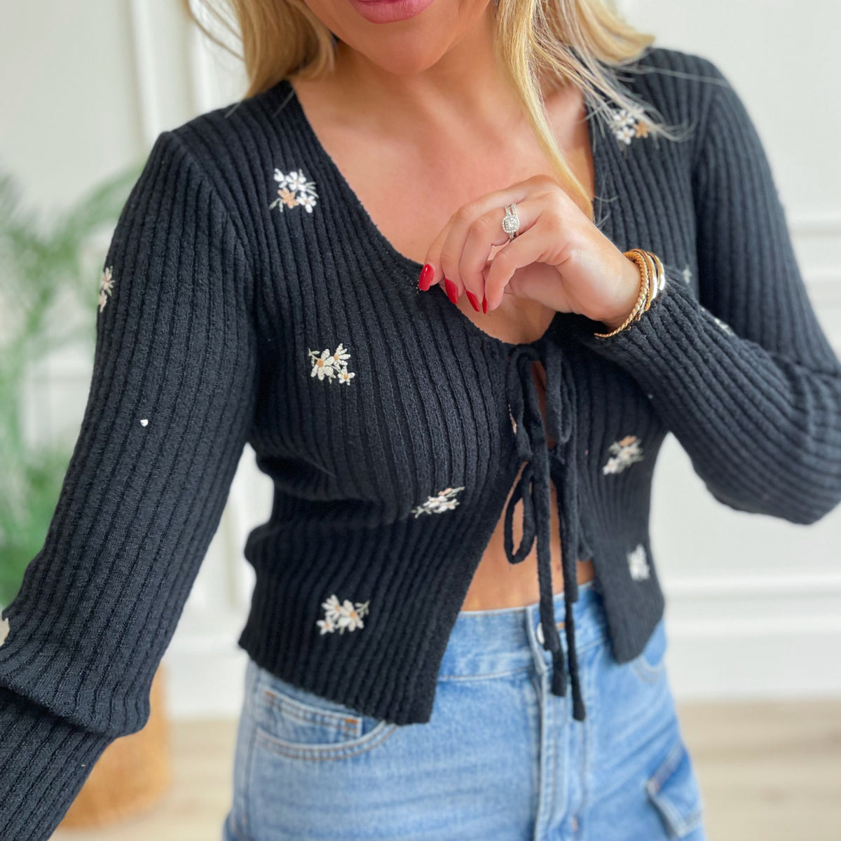 Paisley Flower Embroidered Cardigan – Be You Boutique