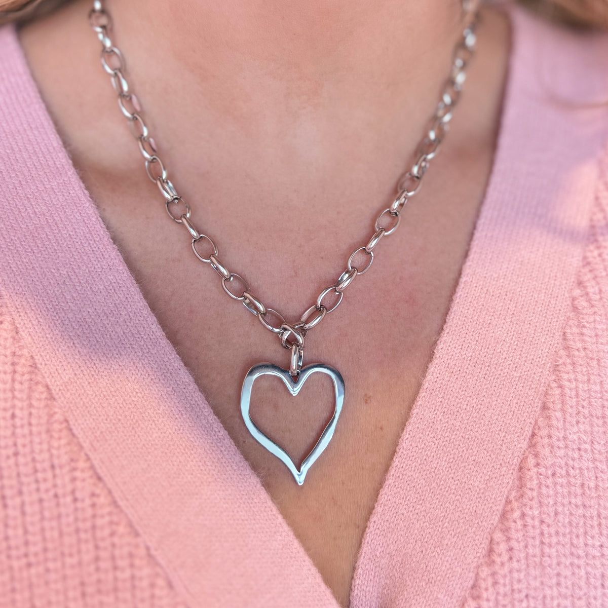 Chansutt Large Open Heart Necklace *FINAL SALE* – Be You Boutique